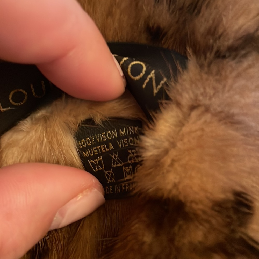 Louis Vuitton. Fur Mink Scarf Brown And Dark Brown Lv… - Gem